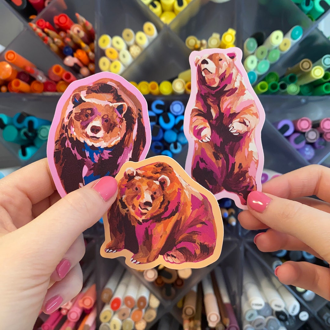 Big Bear Sticker | 7CM Cute Vinyl Sticker - Etsy