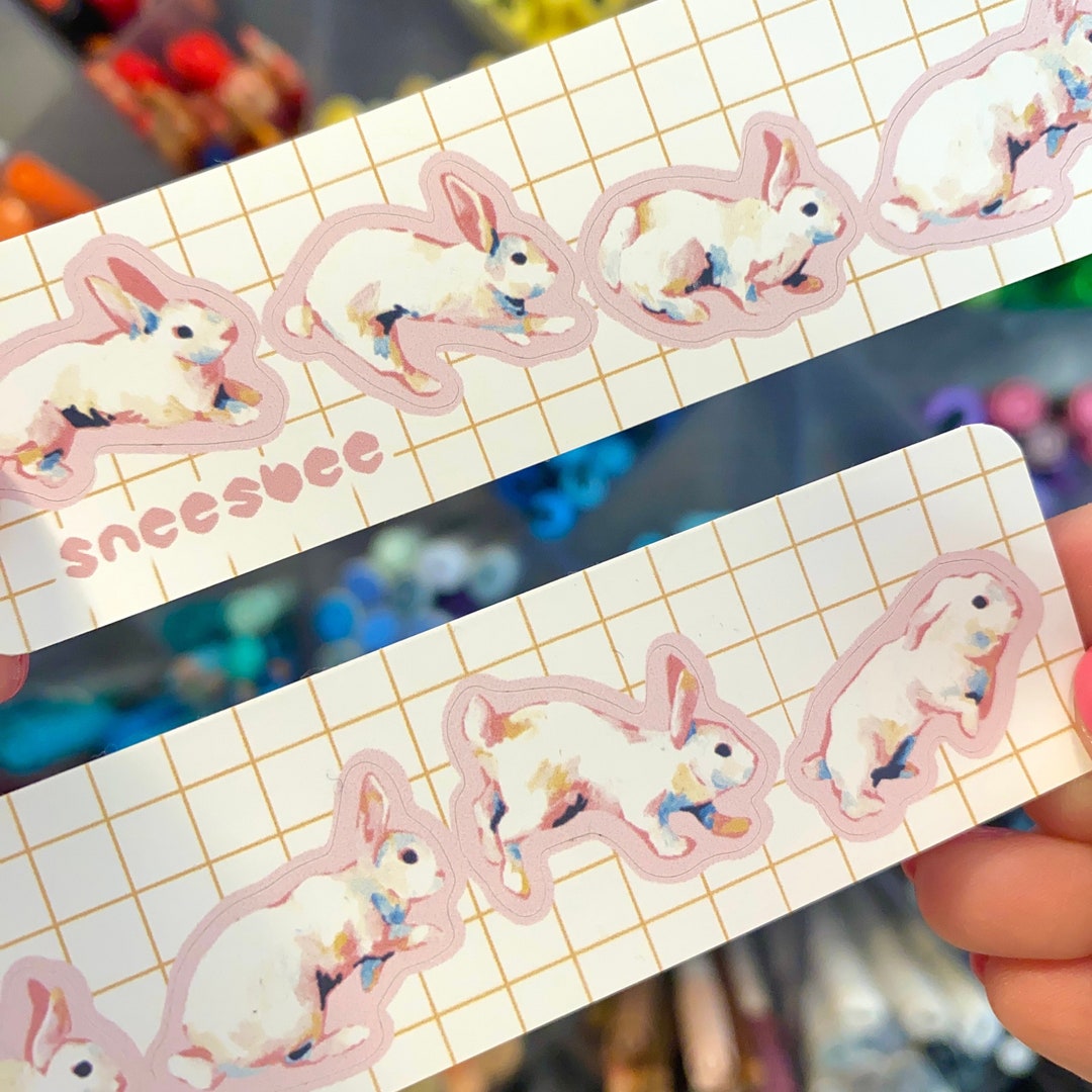 Running Rabbit Sticker Sheet | 3X15.5CM Cute Vinyl Sticker - Etsy