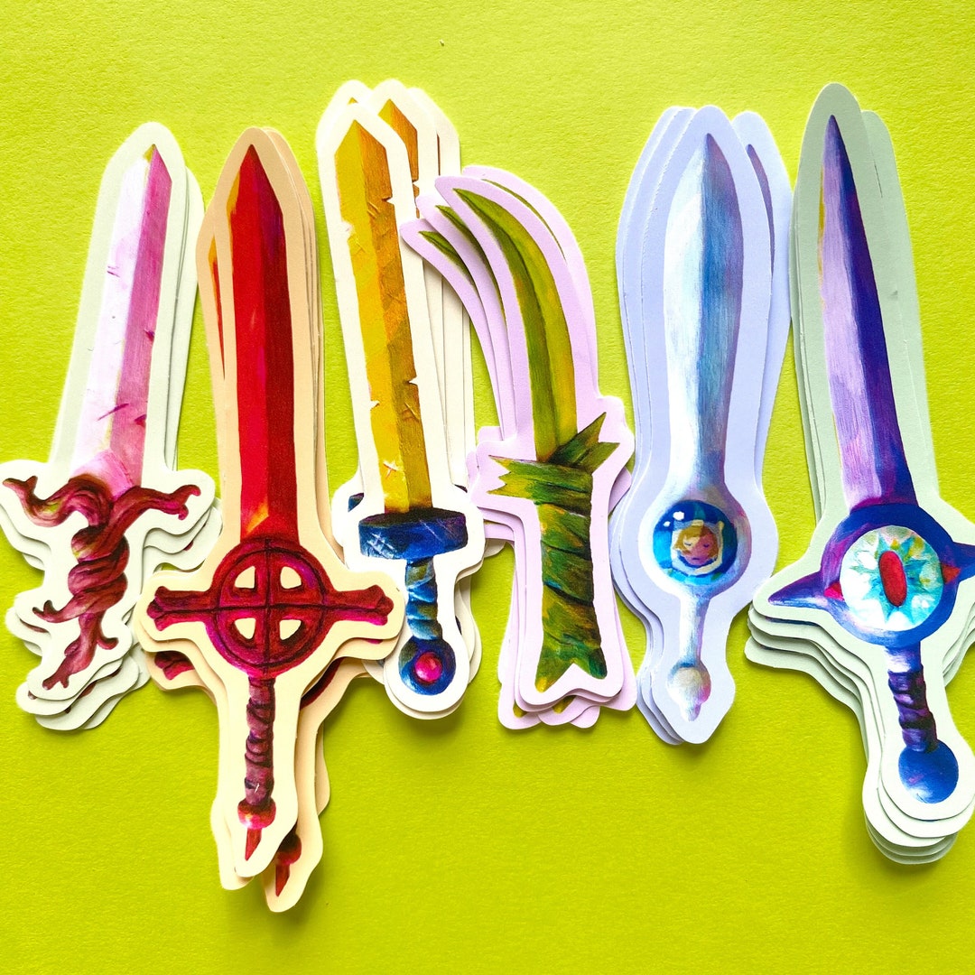 Adventure Time Swords Stickers | 9CM Vinyl Sticker - Etsy