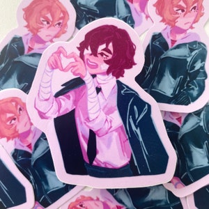 Soukoku Heart Sticker | 6CM Cute Vinyl Sticker - Etsy UK