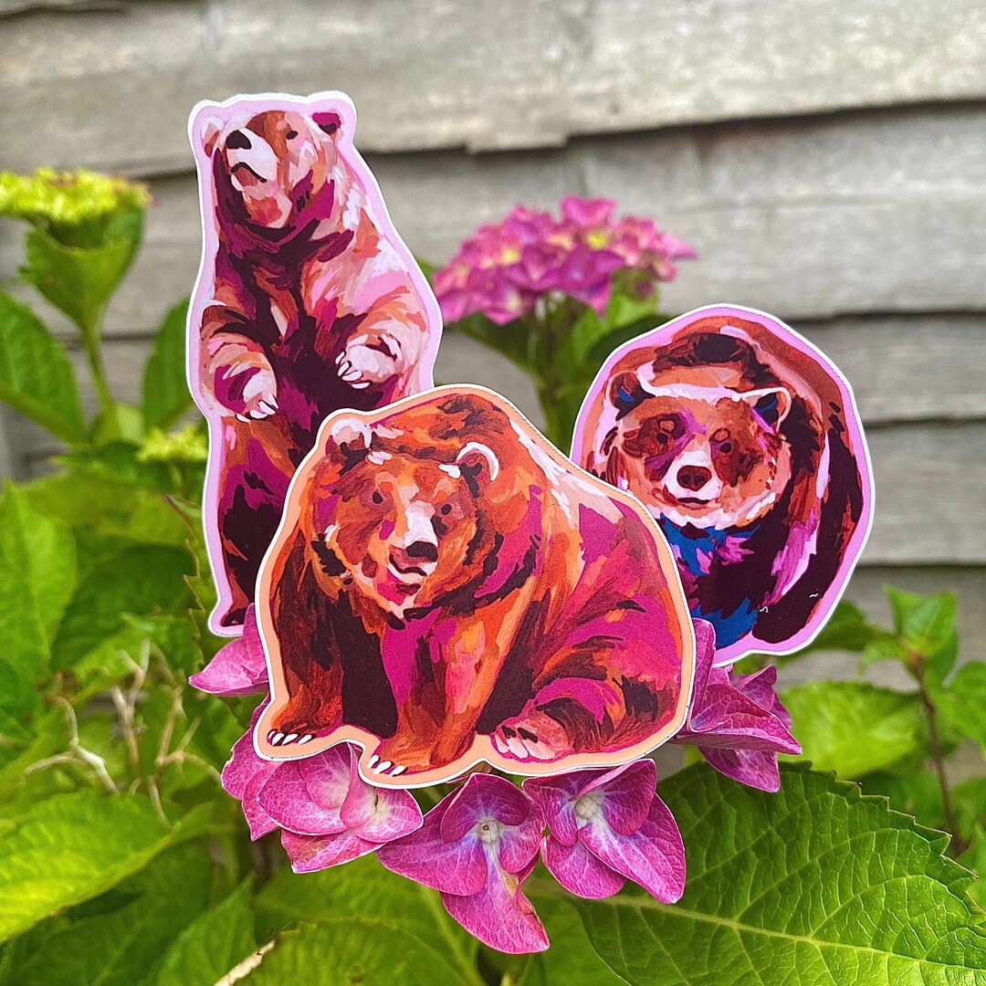 Big Bear Sticker 7CM Cute Vinyl Sticker - Etsy