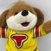 1991 Toymaster Retro Soft Toy Dog. Standing With Bright Yellow Outfit ...