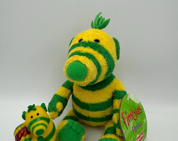 2002 Fimbo From Fimbles Soft Plush Toy and Plastic Figure, by Mattel ...