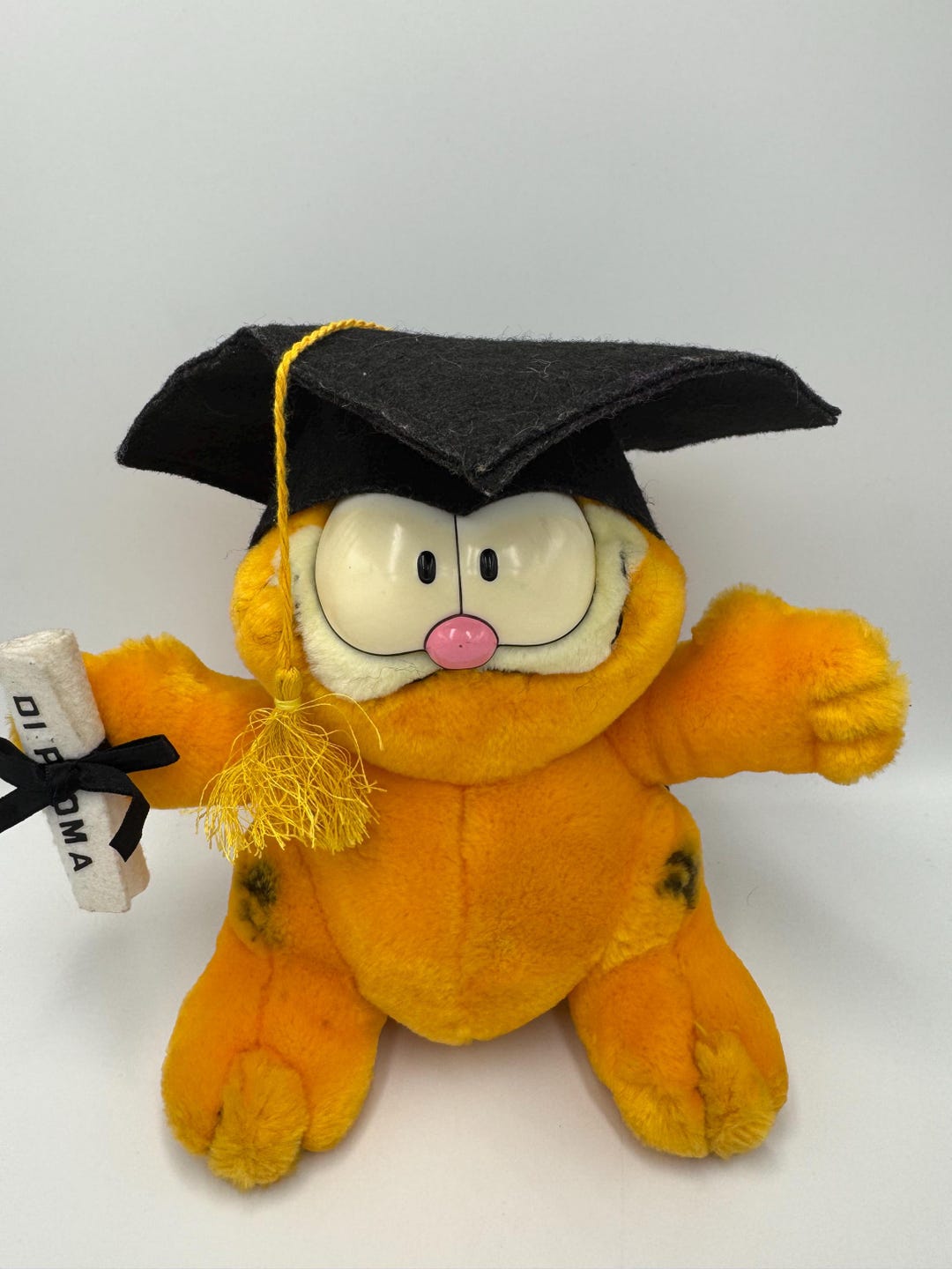 Garfield Graduation Mortar Board Cat Vintage Retro Soft Plush Toy Made ...
