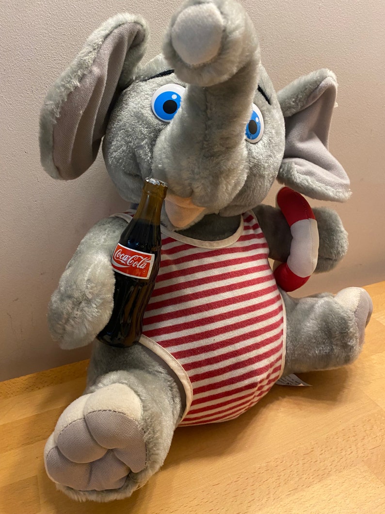 1990s Coca Cola Elephant Vintage Soft Plush Toy, Good Condition Coca ...