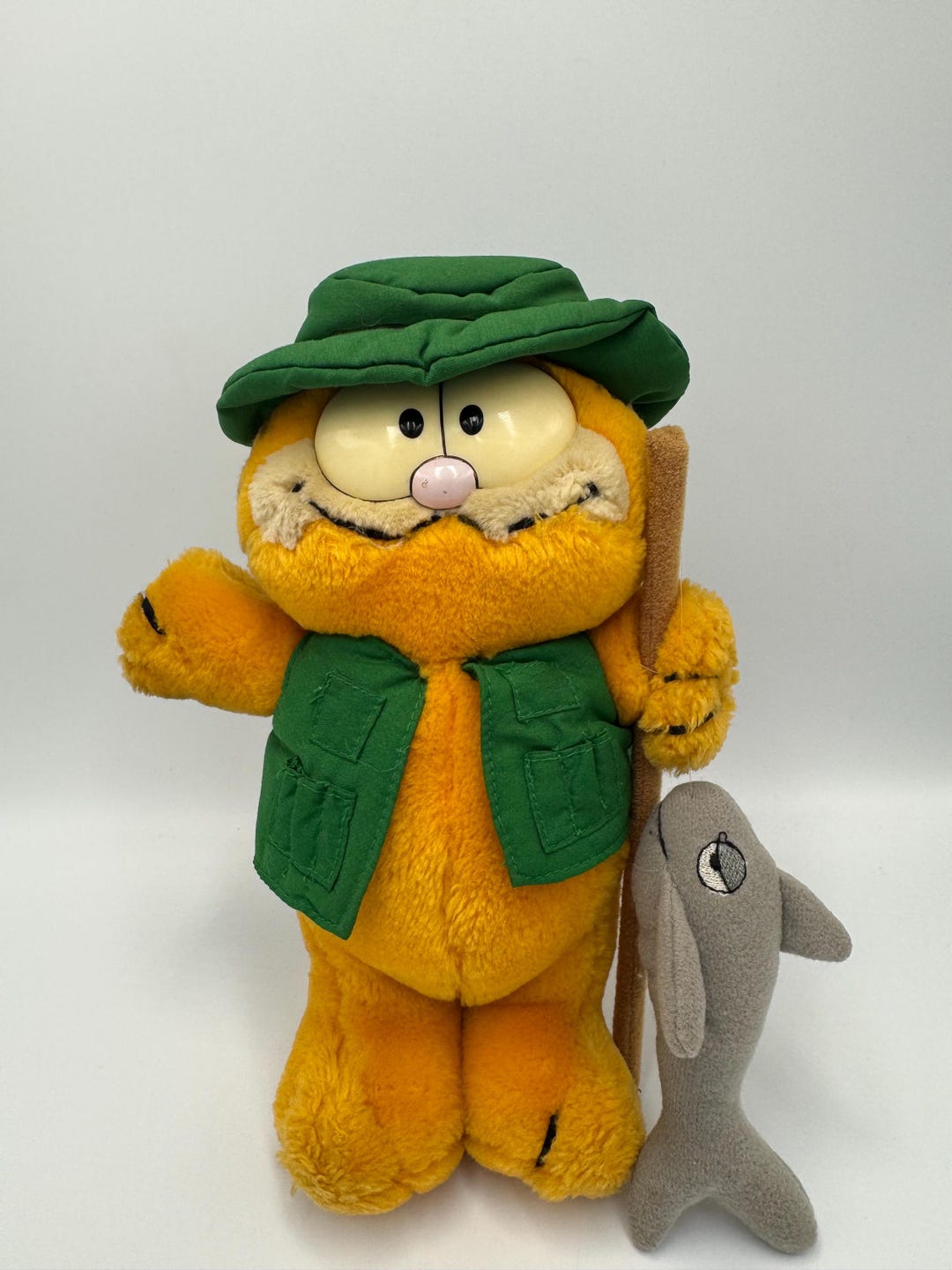 Garfield ‘the Fisherman’ Cat Vintage Retro Soft Plush Toy Made by Dakin ...