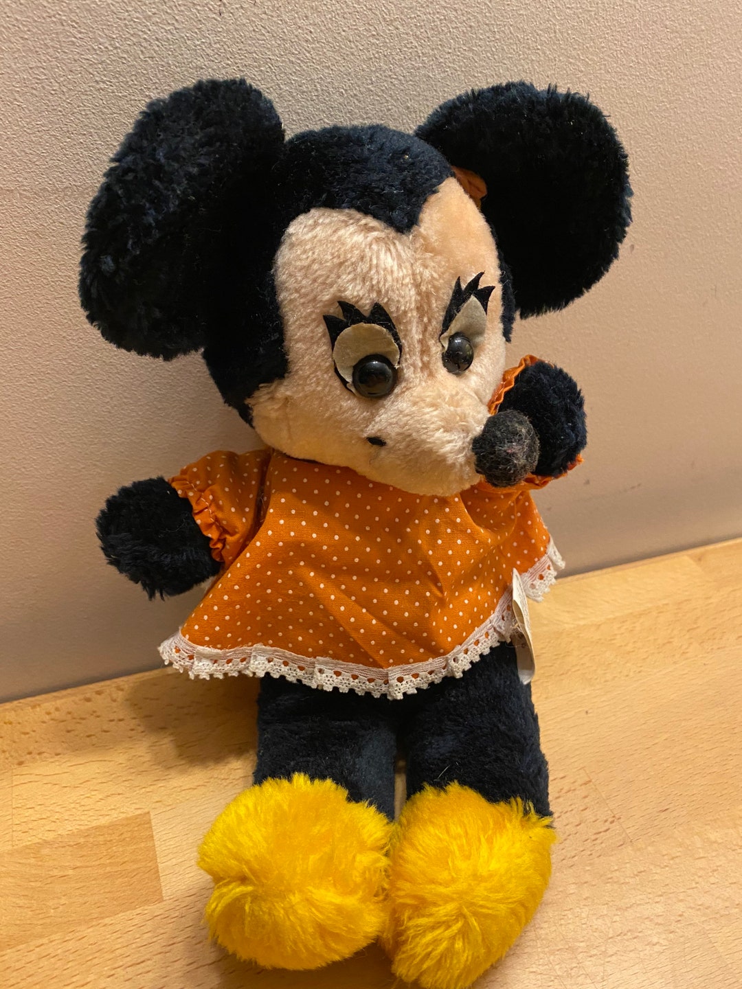 1970s Pedigree Minnie Mouse Vintage Retro Soft Plush Toy in Polka Dot ...