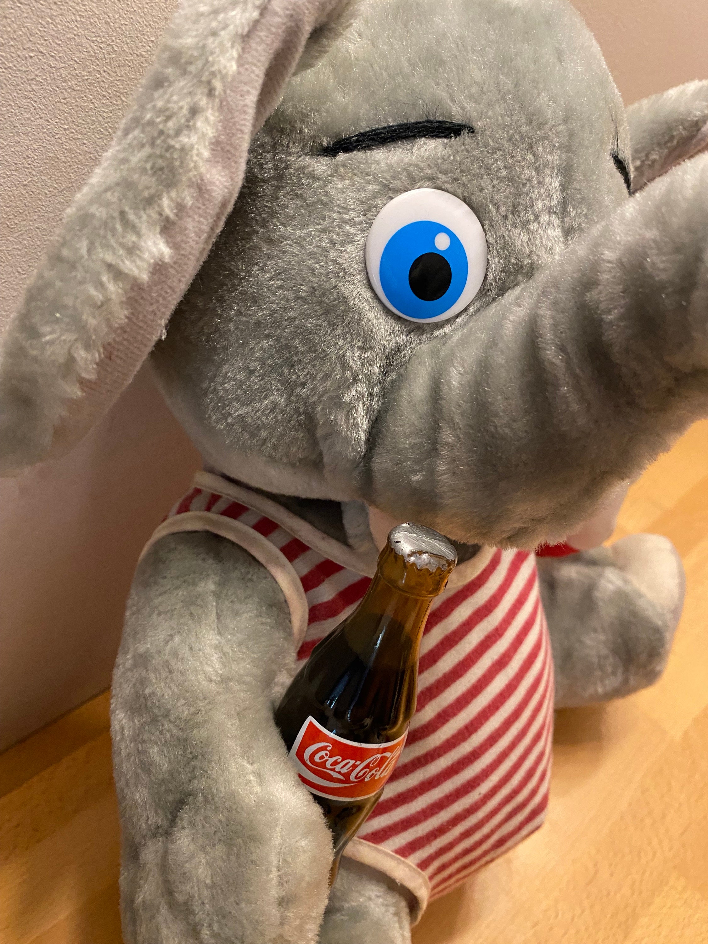 1990s Coca Cola Elephant Vintage Soft Plush Toy, Good Condition Coca ...