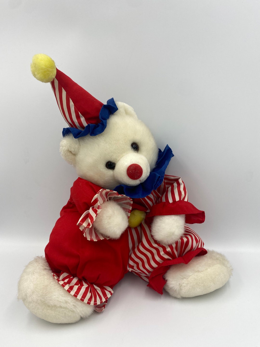 1980s Happy the Teddy Clown Bear by Russ Berrie, Lovely Condition ...