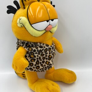 Rare 1980s Garfield ‘caveman’ Cat Vintage Retro Soft Plush Toy Made by ...