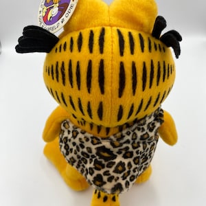 Rare 1980s Garfield ‘caveman’ Cat Vintage Retro Soft Plush Toy Made by ...