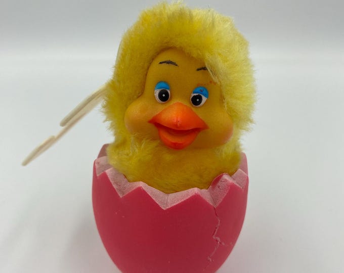 1980s Hatching Cuddle Club Chick in Bottom Egg Shell From Woolworths ...