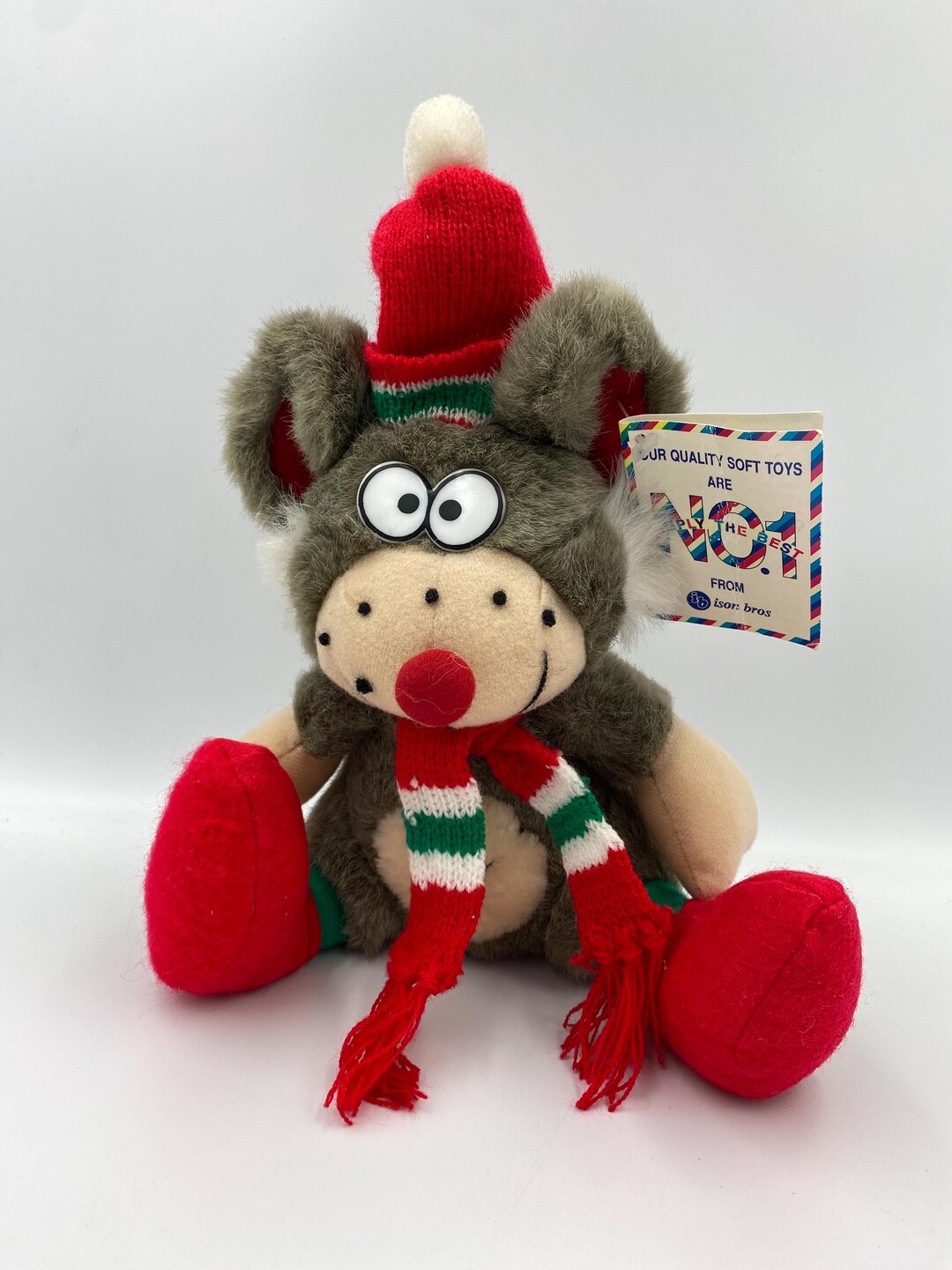 1980s Wooly Hat Mouse Soft Plush Toy With Original Swing Tag. Fantastic ...