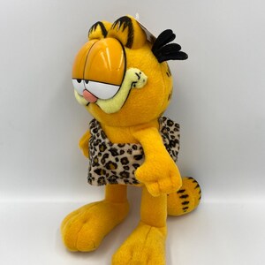 Rare 1980s Garfield ‘caveman’ Cat Vintage Retro Soft Plush Toy Made by ...