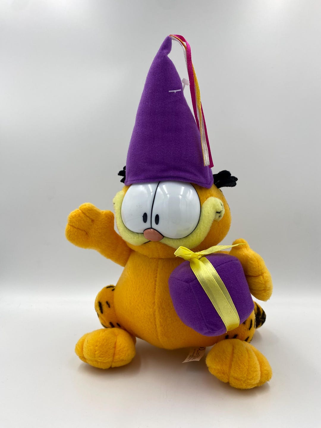 Hard to Find party Hat 1980s Garfield Cat Vintage Retro Soft Plush Toy ...