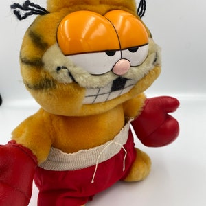 Garfield ‘the Boxer’ 23cm / 9” Orange Cat Vintage Retro Soft Plush Toy ...