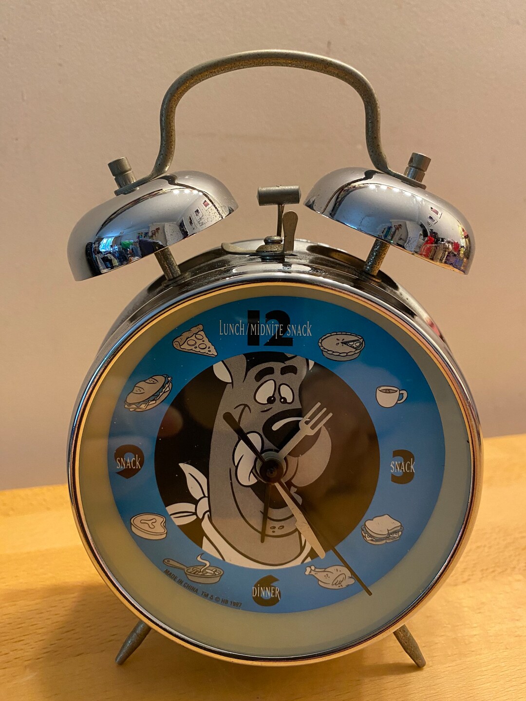 1997 Scooby Doo Retro Vintage Wind up Clock With Knife and Fork Hands ...