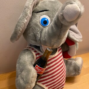 1990s Coca Cola Elephant Vintage Soft Plush Toy, Good Condition - Coca ...