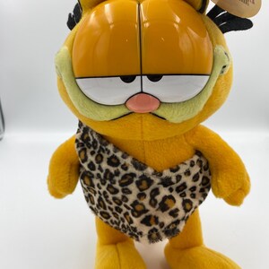 Rare 1980s Garfield ‘caveman’ Cat Vintage Retro Soft Plush Toy Made by ...