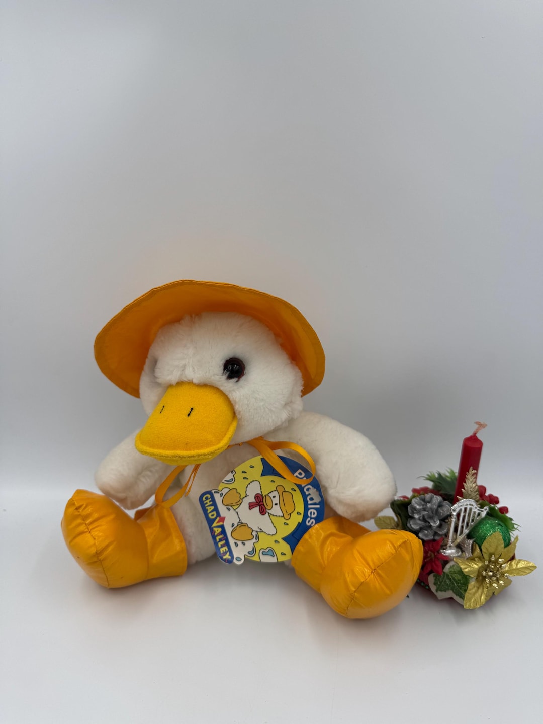 1980s Yellow Rain Hat & Wellies Chad Valley Duck Soft Toy, Very Cute ...