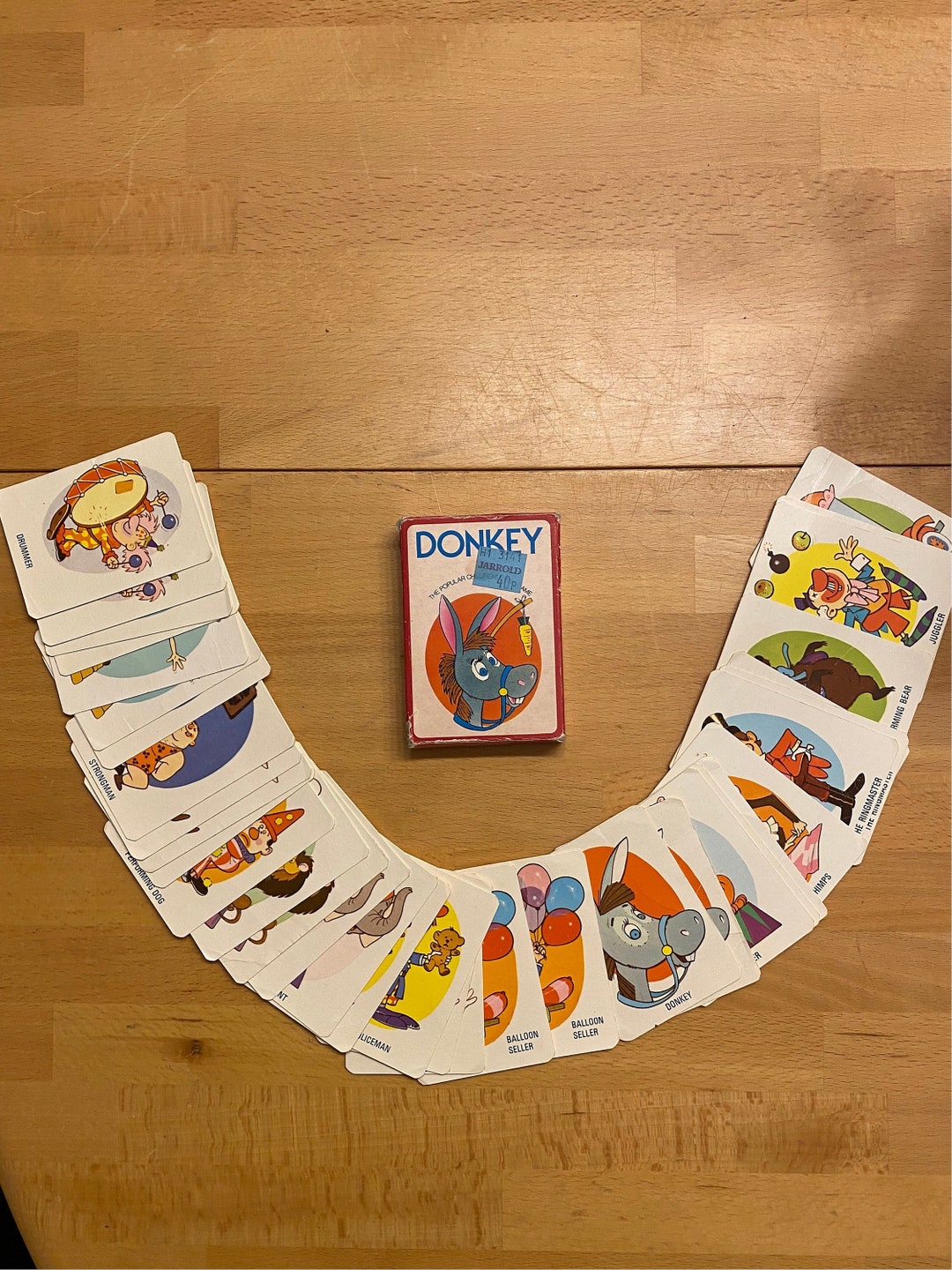 Full Set of 36 Donkey 1970s Vintage Cards / Card Game. With Original ...