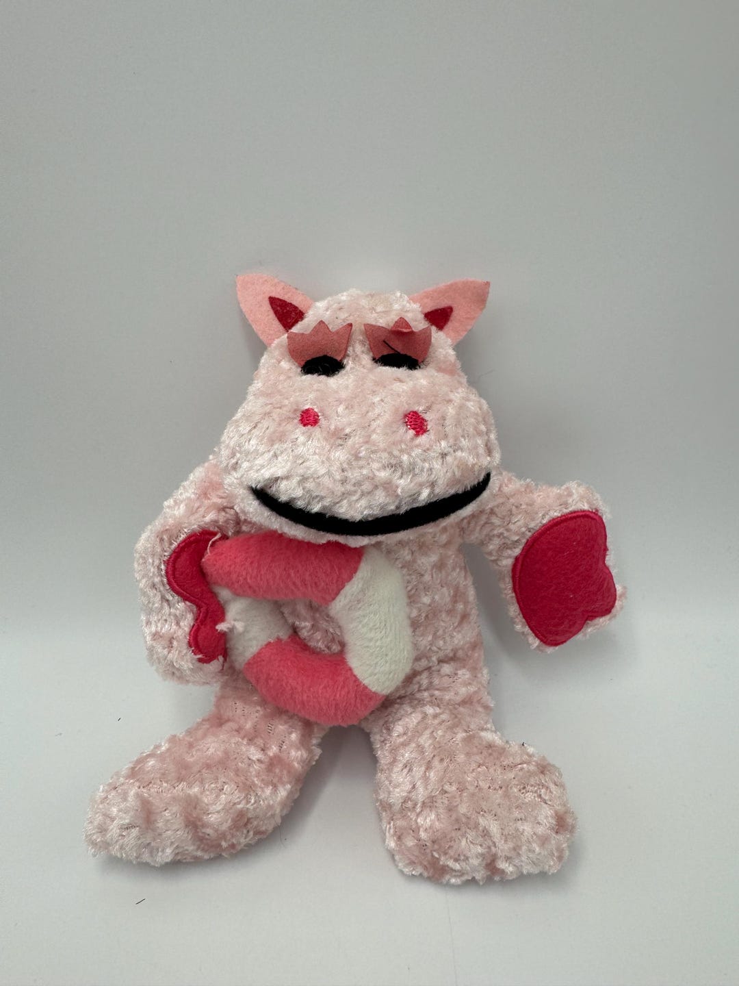George Soft Plush Toy Hippo With Beach Swimming Ring, Retro 1990s Toy ...