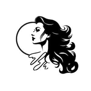 Woman Svg, Beautiful Woman Svg, Woman Beautiful Svg, Woman Profile Svg ...