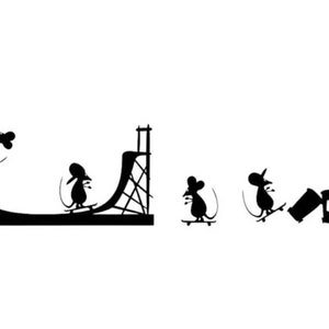 Baseboard Svg, Mousehole Svg, Mice Skateboarding, Skateboard Park, Svg ...