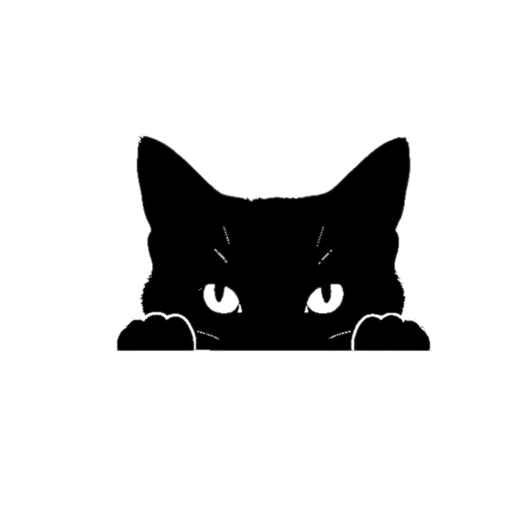Black Cat Svg, Peeking Black Cat Svg, Cute Black Cat Svg, Cat Svg ...