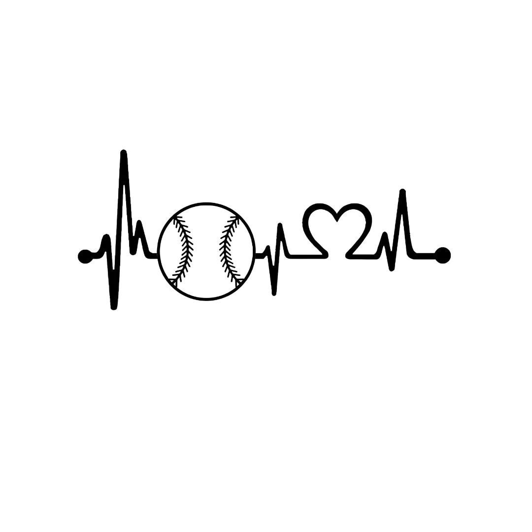 Baseball Heartbeat SVG: Love Sports Vector File (digital Download) - Etsy