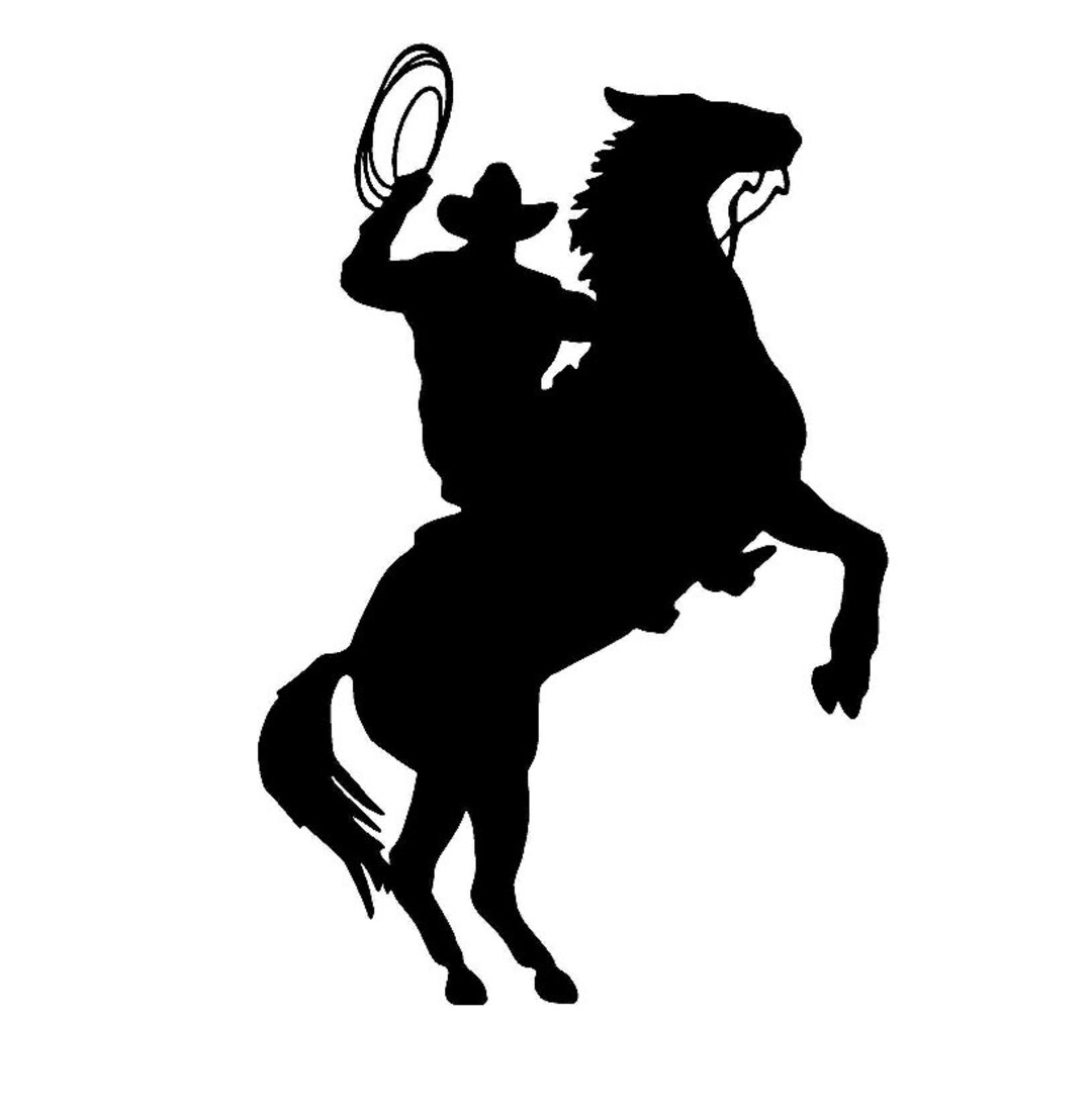 Rodeo Cowboy Bucking Bronco Horse Western Vector File in SVG - Etsy