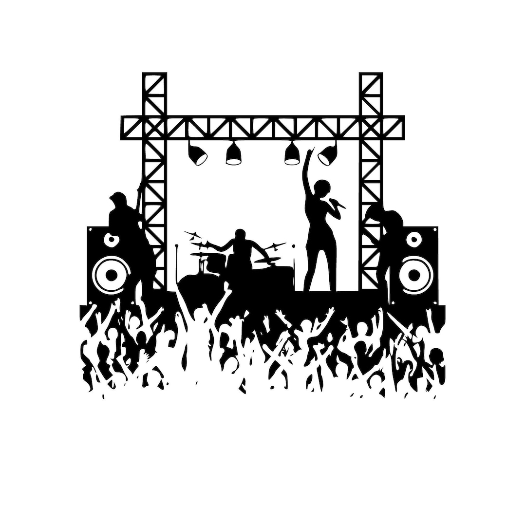 Concert Svg, Concert Clipart, Music Concert Svg, Music Svg, Band Svg ...