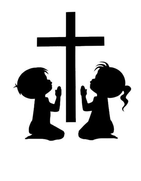 Child Praying Silhouette