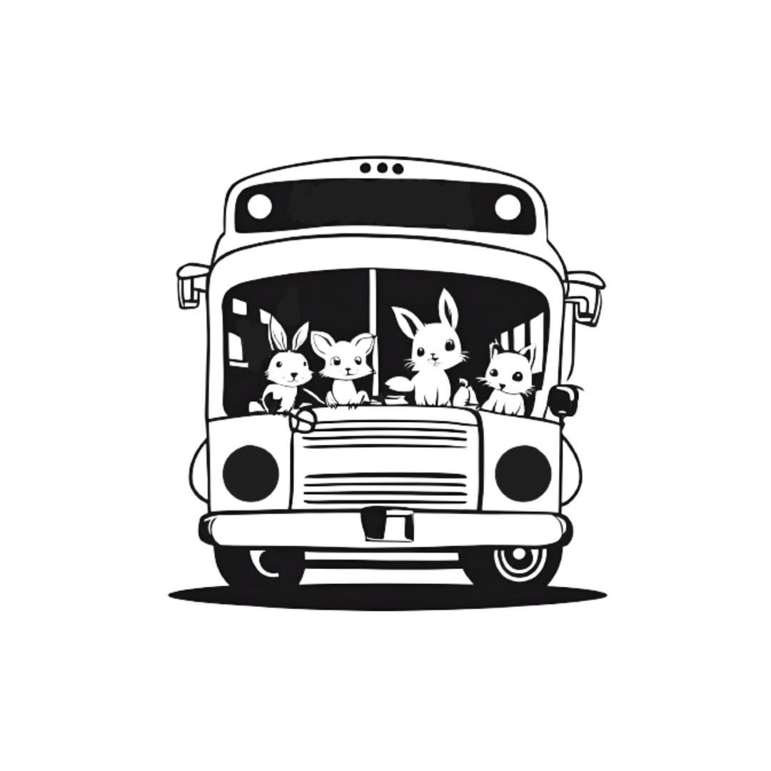 School Bus Svg, Back to School Svg, Bunnies Svg, Rabbits Svg, Rabbits ...