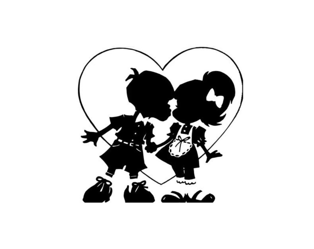 Primer beso svg, Beso svg, Corazón svg, Amor svg, Chico lindo svg ...