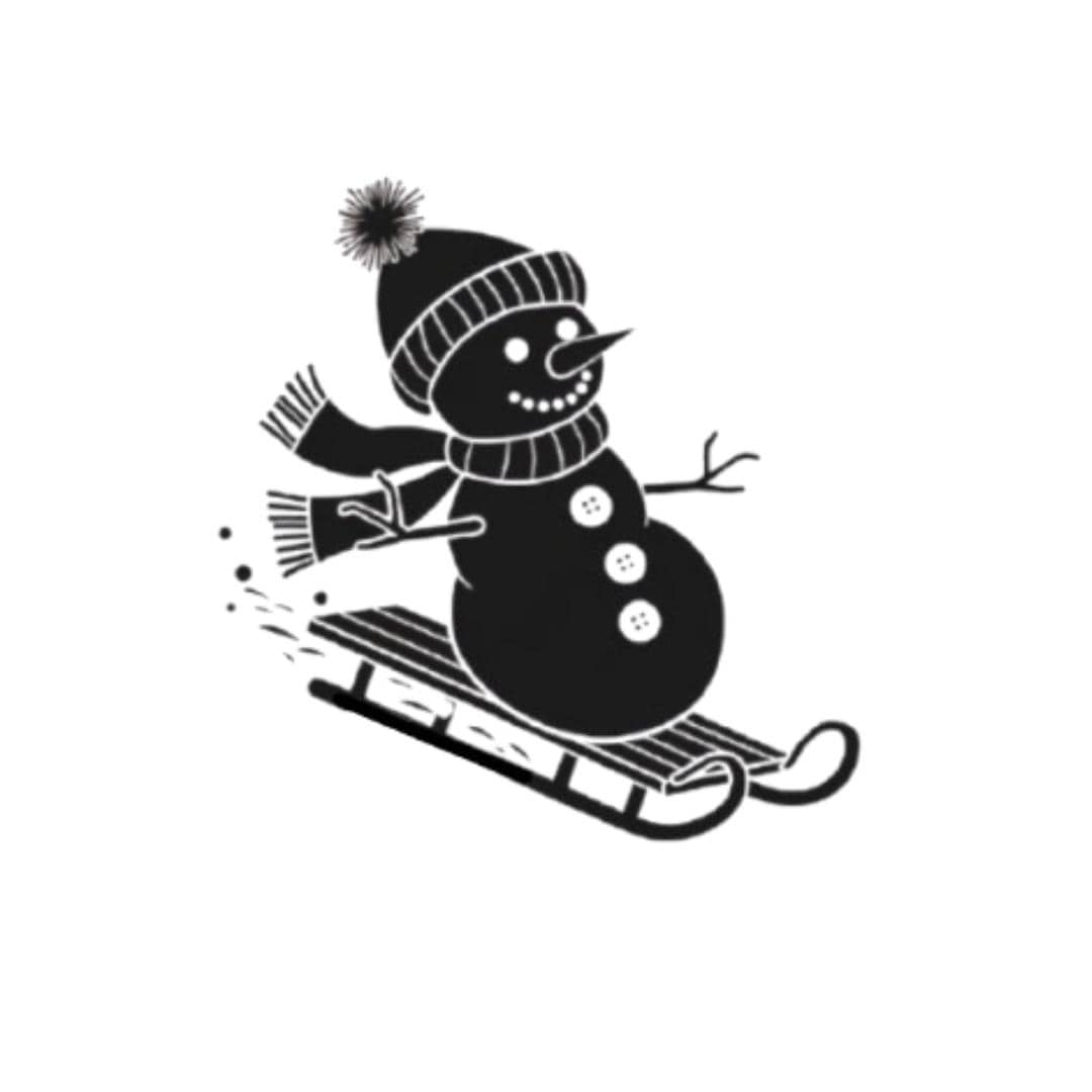 Snowman Svg, Sled Svg, Sledding Svg, Sledding Snowman Svg, Snowman ...