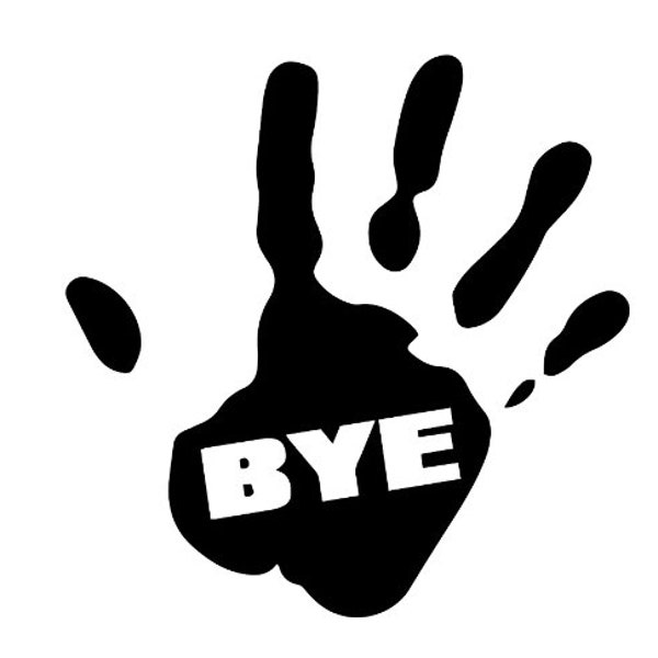 Hand Waving Decal - Etsy