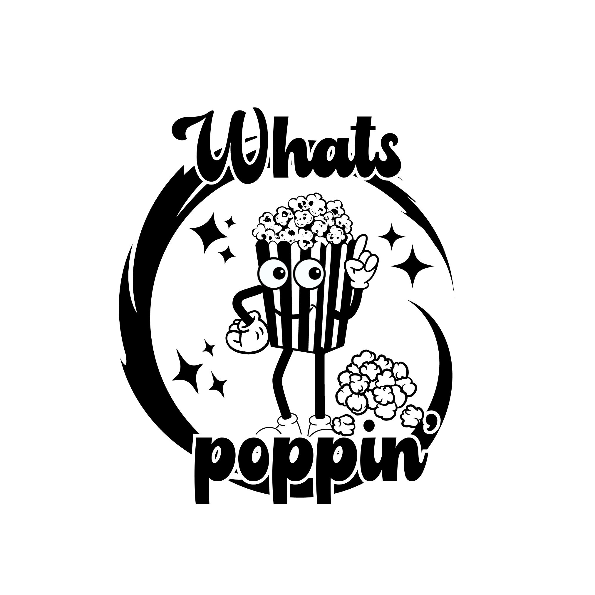 Funny Popcorn SVG: What's Poppin' Clipart (digital Download) - Etsy