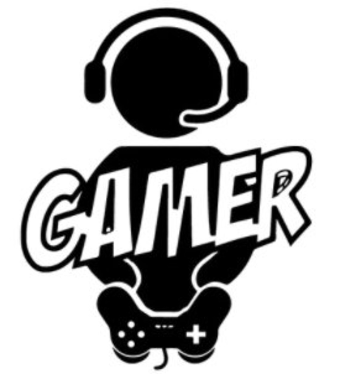 Gamer Gaming Game Controller Headset Vector File in SVG DXF - Etsy