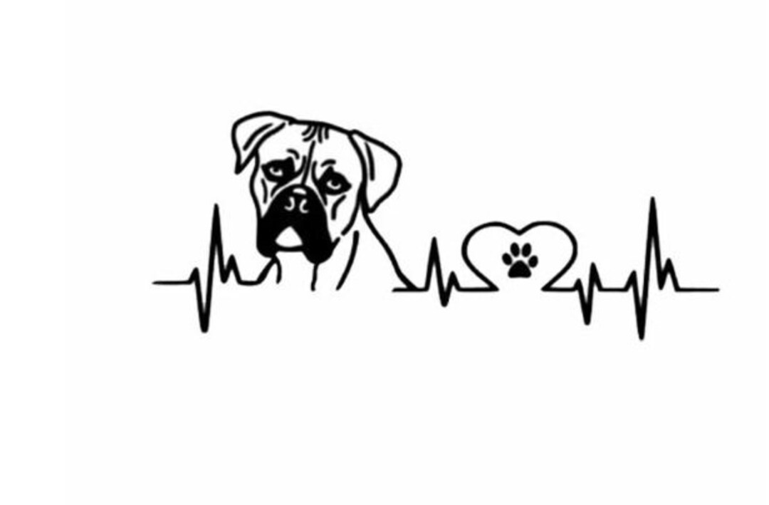 Boxer Svg, Dog Svg, Boxer Dog Svg, Cute Boxer Svg, Pulse Svg, I Love My ...