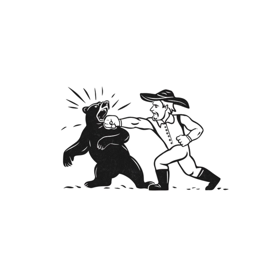 Bear Svg, Punching a Bear Svg, Bear Punching Svg, Man Punching a Bear ...
