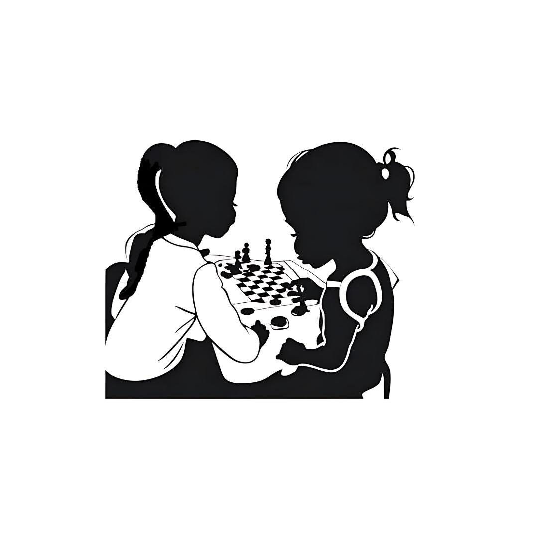 Game Night Svg, Girls Playing Checkers Svg, Checkers Svg, Sisters Svg ...