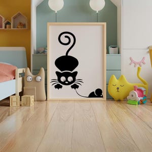 Cat and Mouse Svg, Cat Svg, Kitten Svg, Mouse Svg, Cute Cat Svg, Cute ...