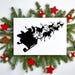 Santa in Sleigh Svg, Santa Svg, Flying Reindeer Svg, Santa's Reindeer ...