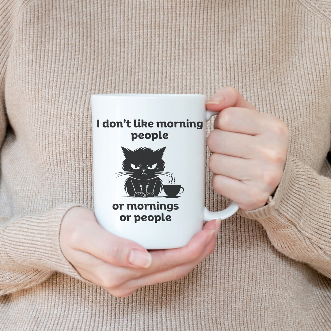 Grumpy Cat SVG: Anti-mornings Design (digital Download) - Etsy