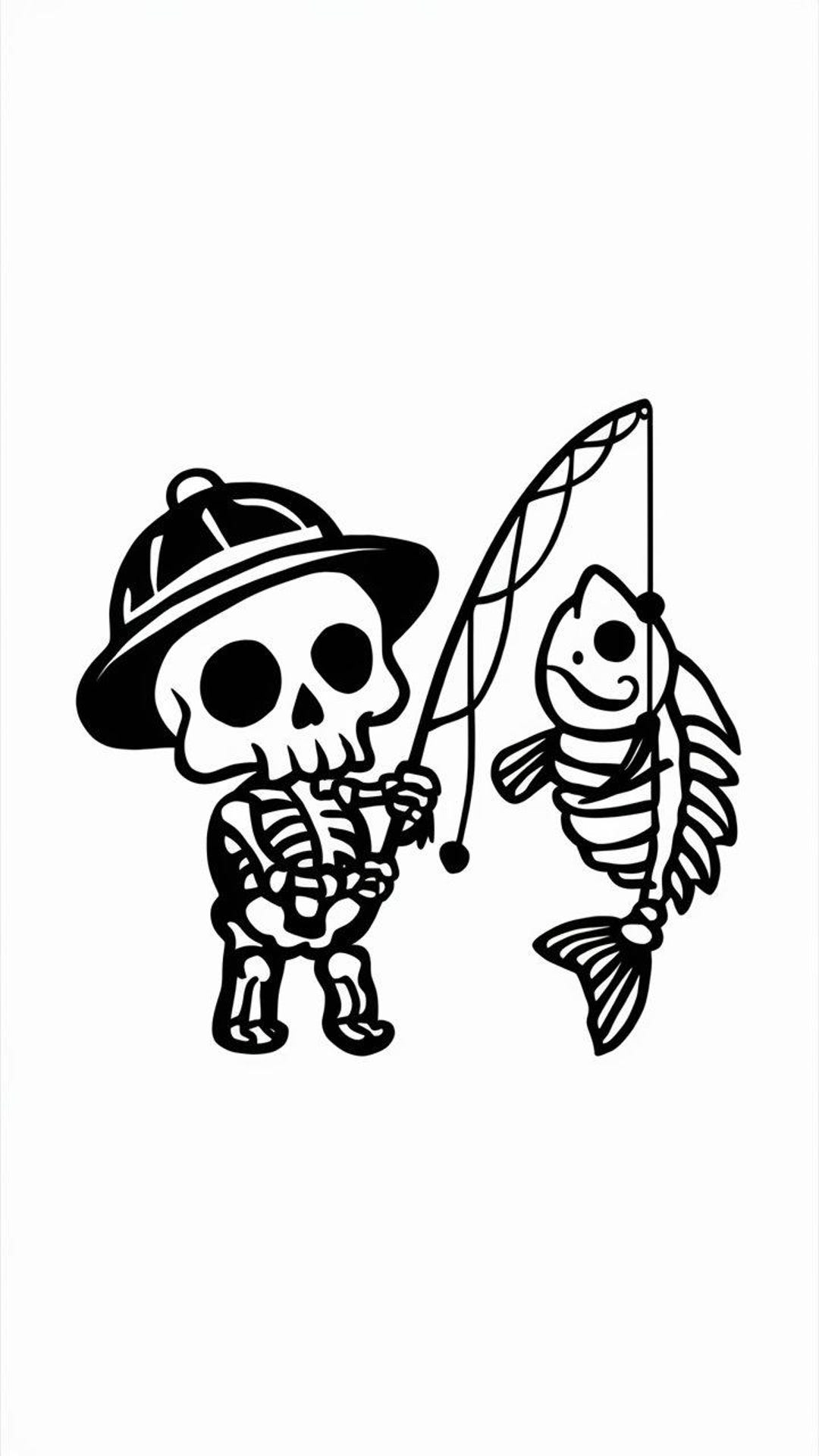 Skeleton Svg, Skeleton Fishing Svg, Skeletal Fish Svg, Skeleton Fish ...