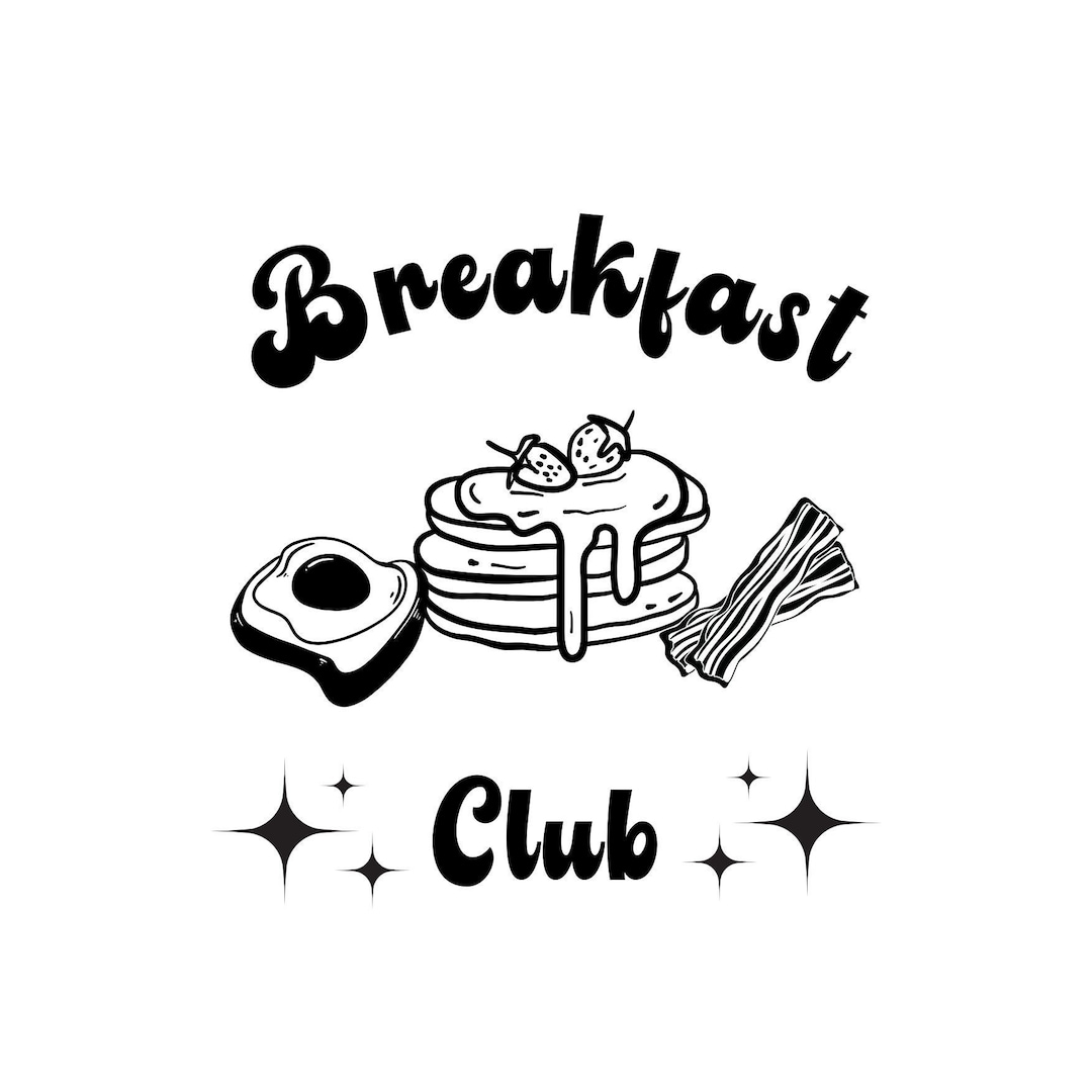 Breakfast Club Svg, Club Svg, Pancakes Svg, Bacon Svg, Eggs Svg, Toast ...