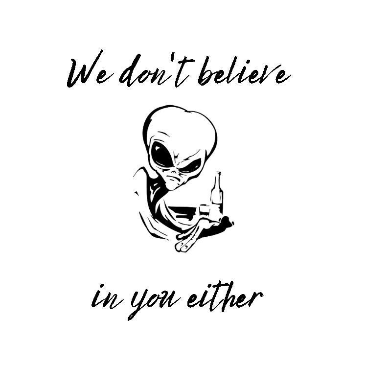 Alien Svg, Funny Alien Svg, Believe Svg, Vector File in SVG, DXF and ...