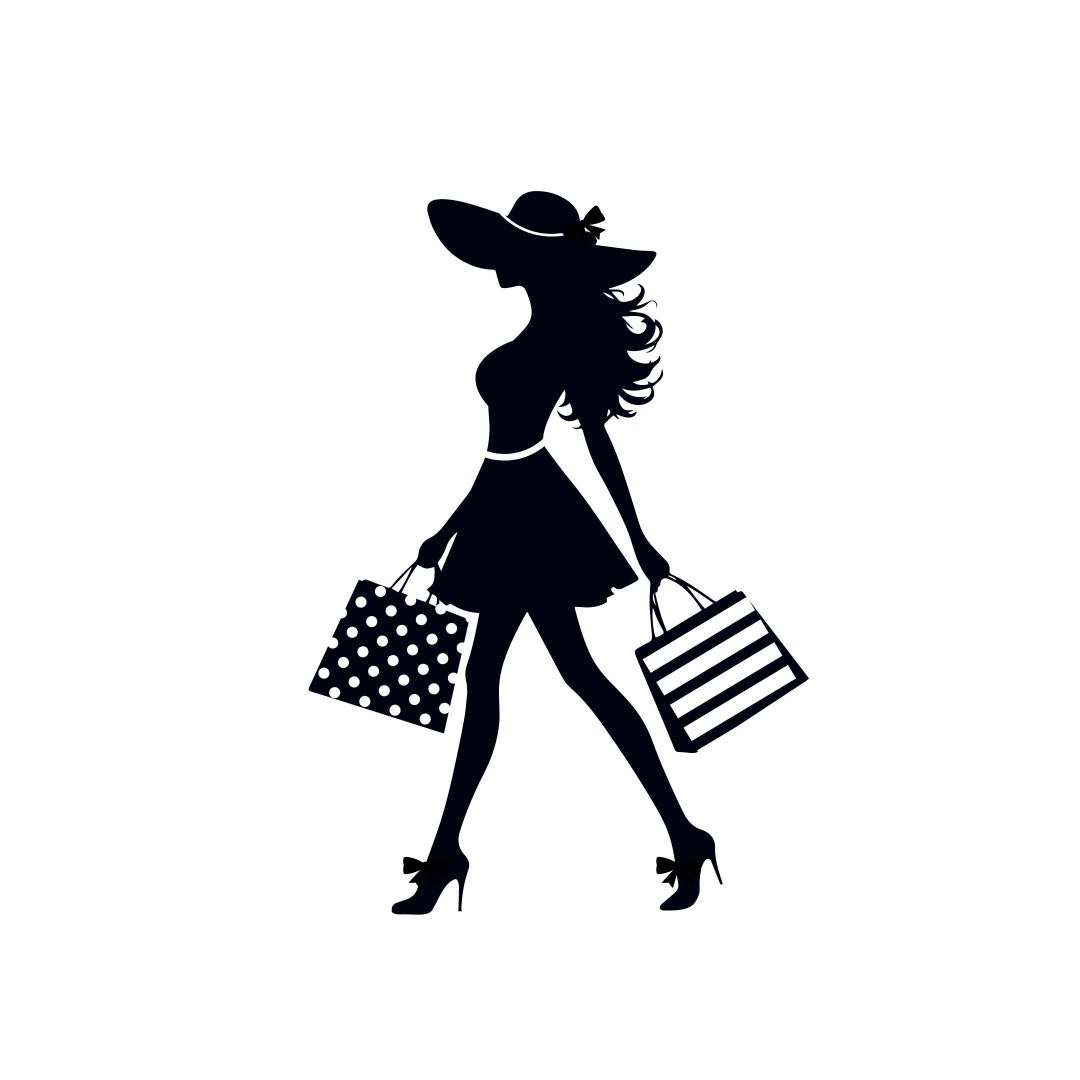 Shopping Svg, Woman Shopping Svg, Shop Svg, Shopping Bags Svg, Fashion ...