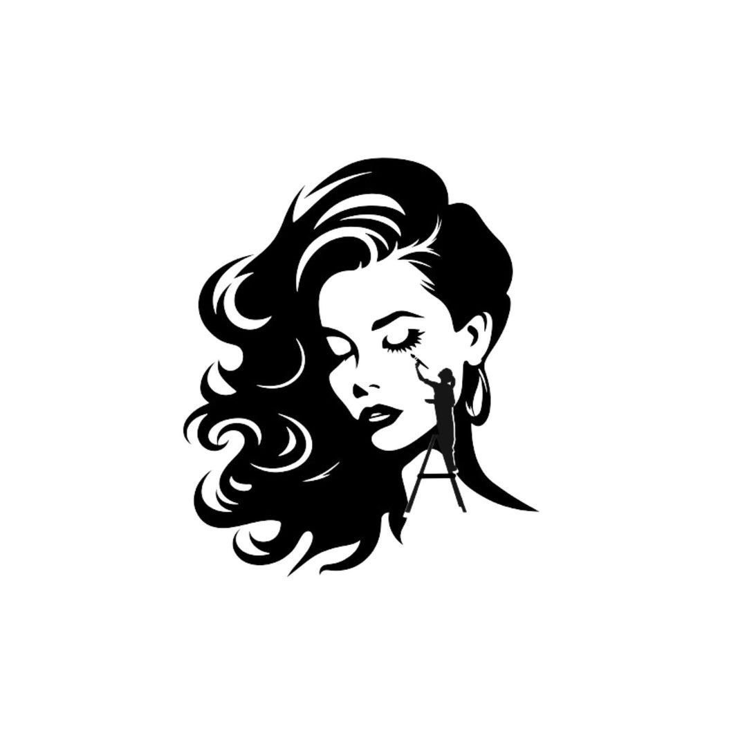 Beauty Svg, Face Svg, Woman Painting Svg, Beautiful Woman Svg, Face ...